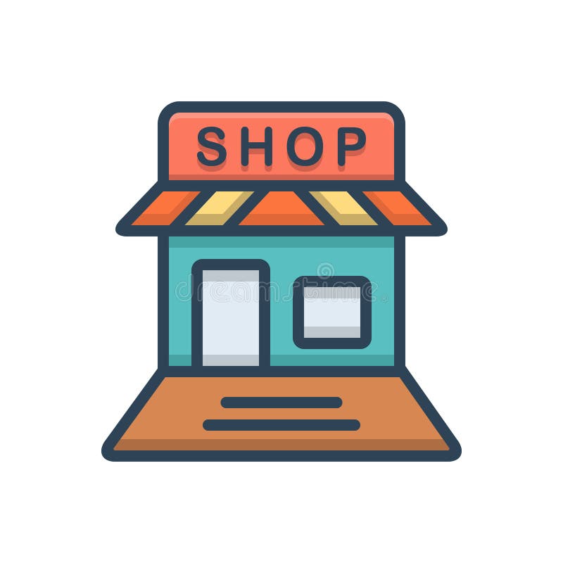 Color Illustration Icon for Shop, Store and Retail Stock Illustration ...