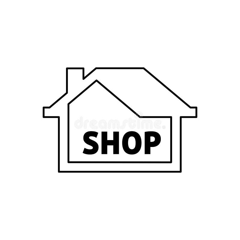 Shop Icon Building Simple Flat Vector Illustration Stock Vector ...