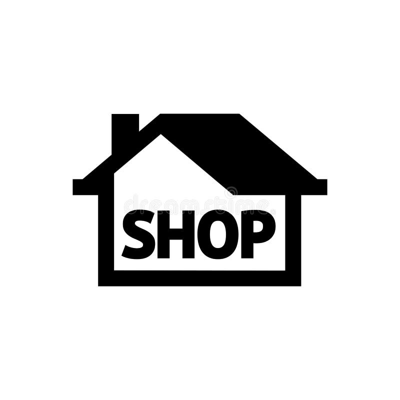 Shop Icon Building Simple Flat Vector Illustration Stock Vector ...