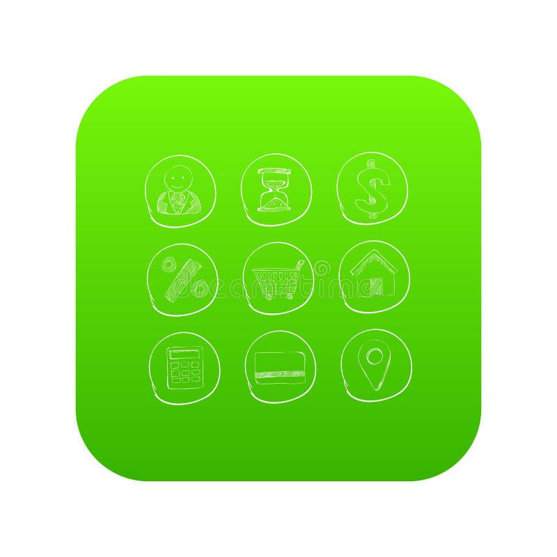 Shop icon green vector stock vector. Illustration of symbol - 136433073