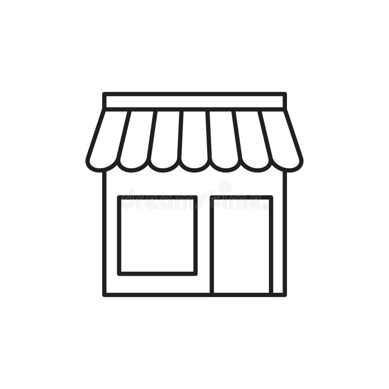 Shop Icon, Storefront Symbol Vector Illustration Stock Vector ...