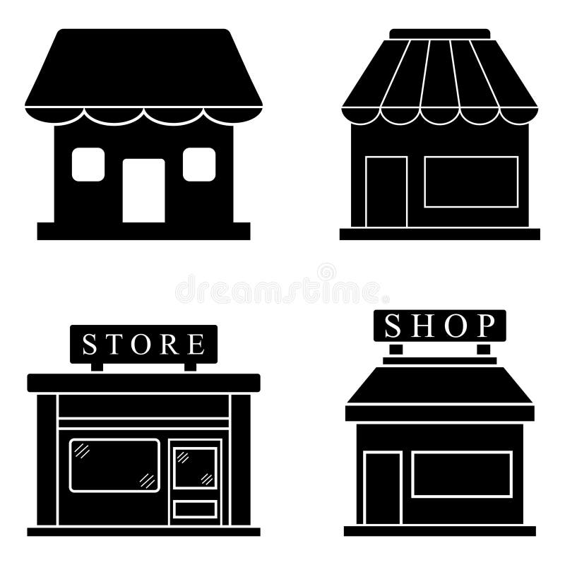 Shop icon vector stock vector. Illustration of building - 283048507