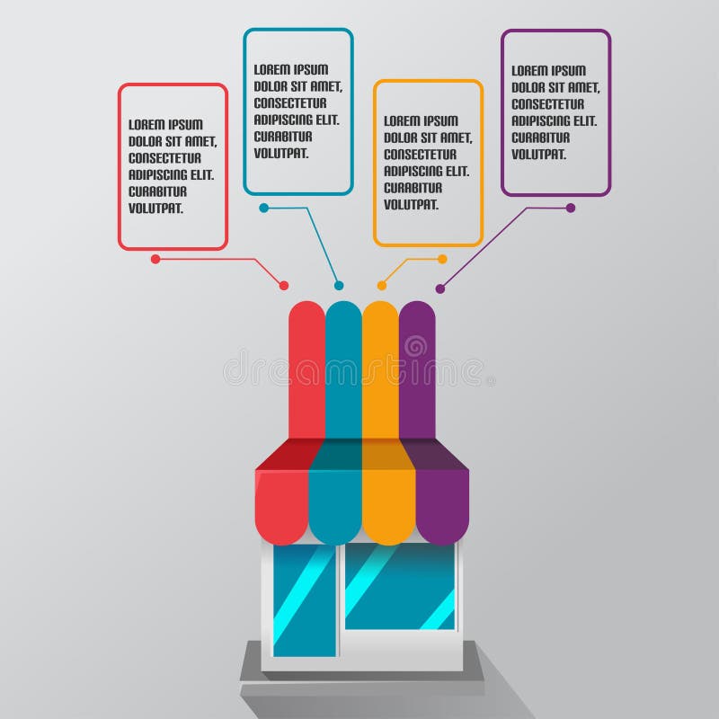 Shop Info Graphic Modern Template Vector Stock Vector - Illustration of ...