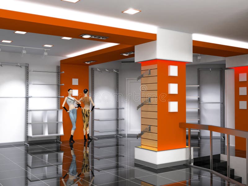 Shop Interior stock illustration. Illustration of commodity - 1701830