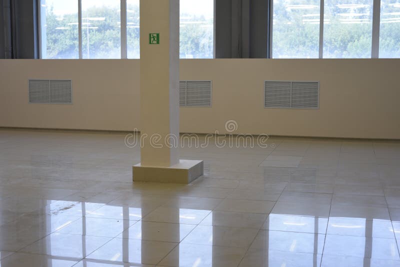 Empty Shop Interior stock photo. Image of lamp, hall - 101325038