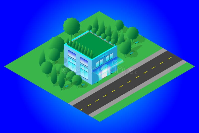 Shop Isometric Low Polygon Icon Stock Illustration - Illustration of ...