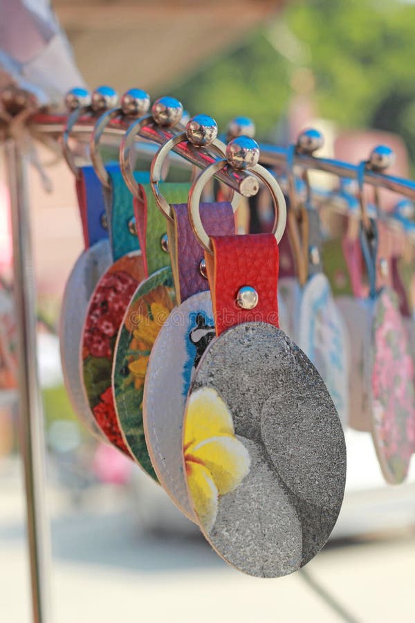 Shop Keychain Handmade in the Market Stock Photo - Image of market ...