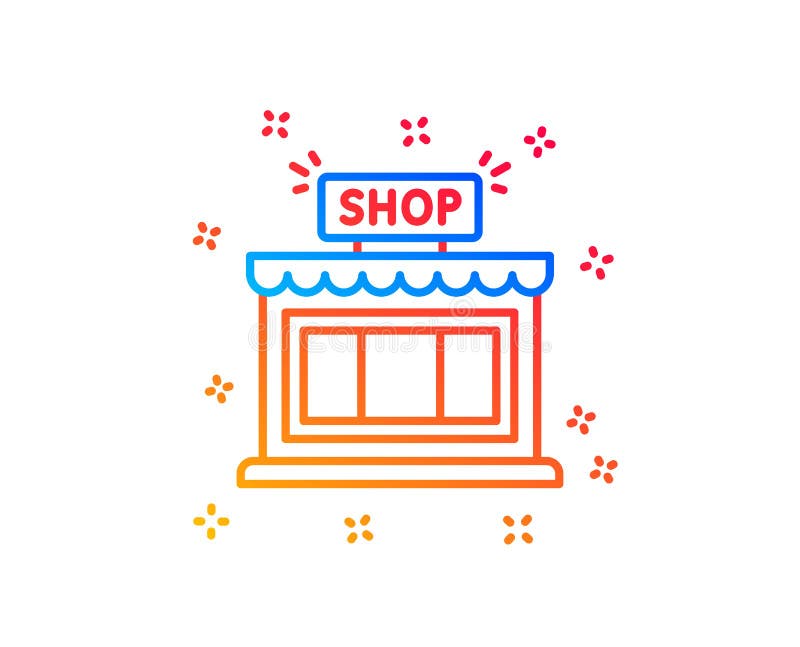 Shop Line Icon. Store Symbol. Vector Stock Vector - Illustration of ...