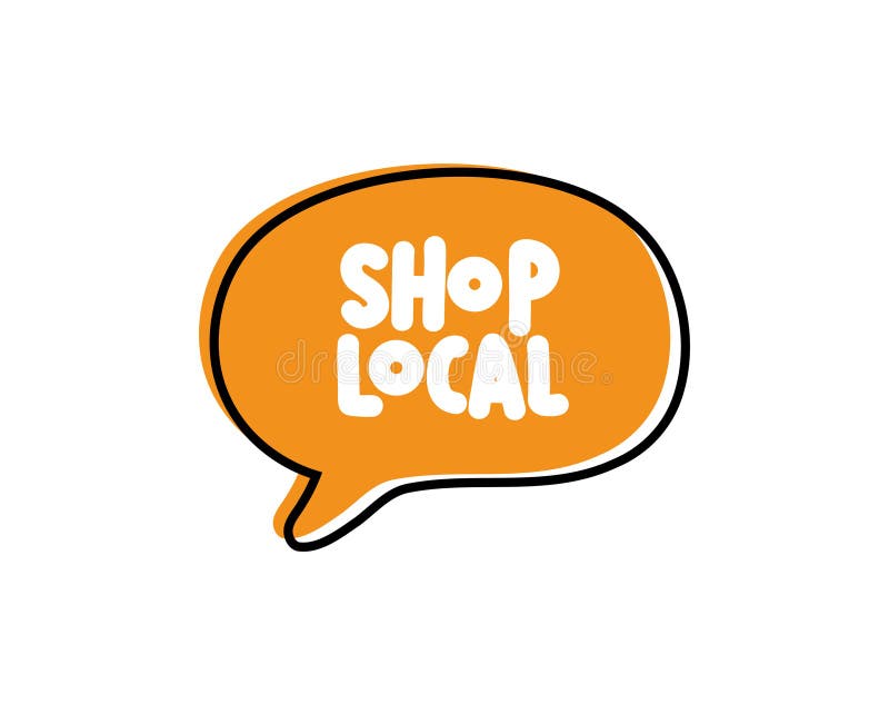 Shop Local. Badge, Icon, Logo Vector Design Illustration on White ...