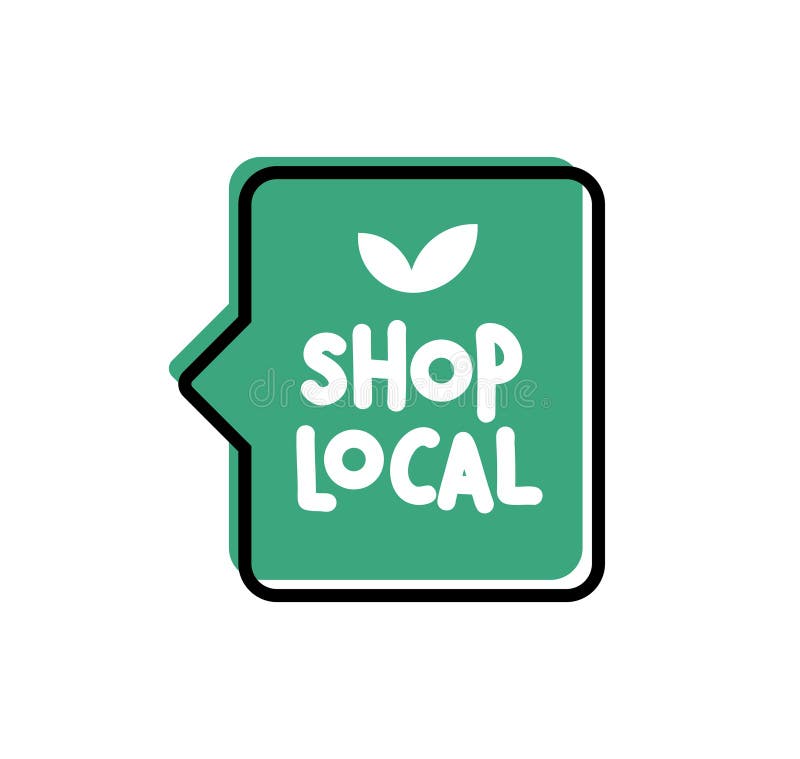 Shop Local. Badge, Icon, Logo Vector Design Illustration on White ...