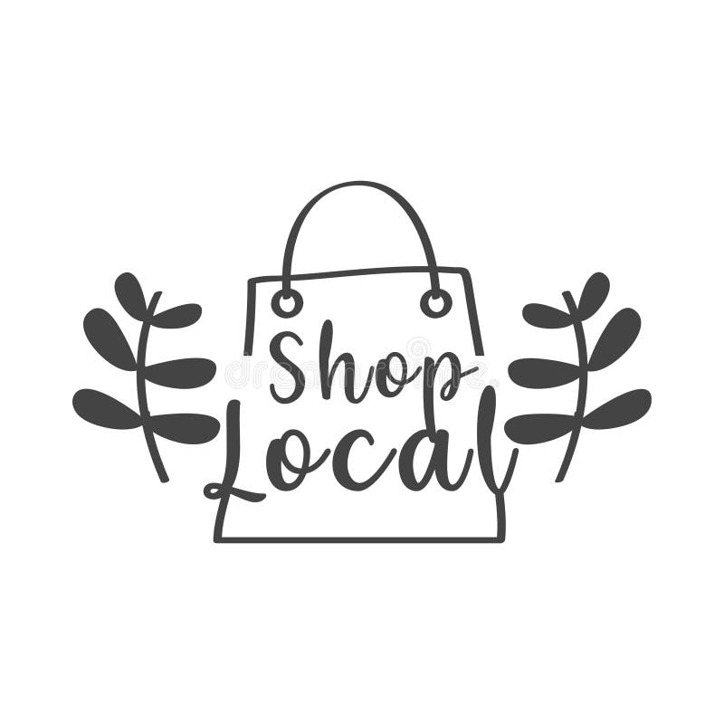 Shop local marketing stock illustration. Illustration of stand - 233724727