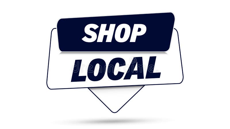Shop local sign banner stock vector. Illustration of symbol - 265653210