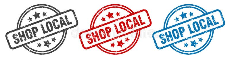 Shop Local Stamp. Shop Local Round Isolated Sign Stock Vector ...