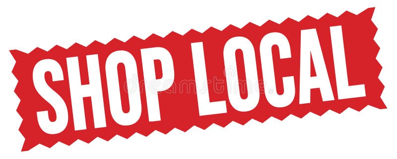 SHOP LOCAL Text Written on Red Stamp Sign Stock Illustration ...