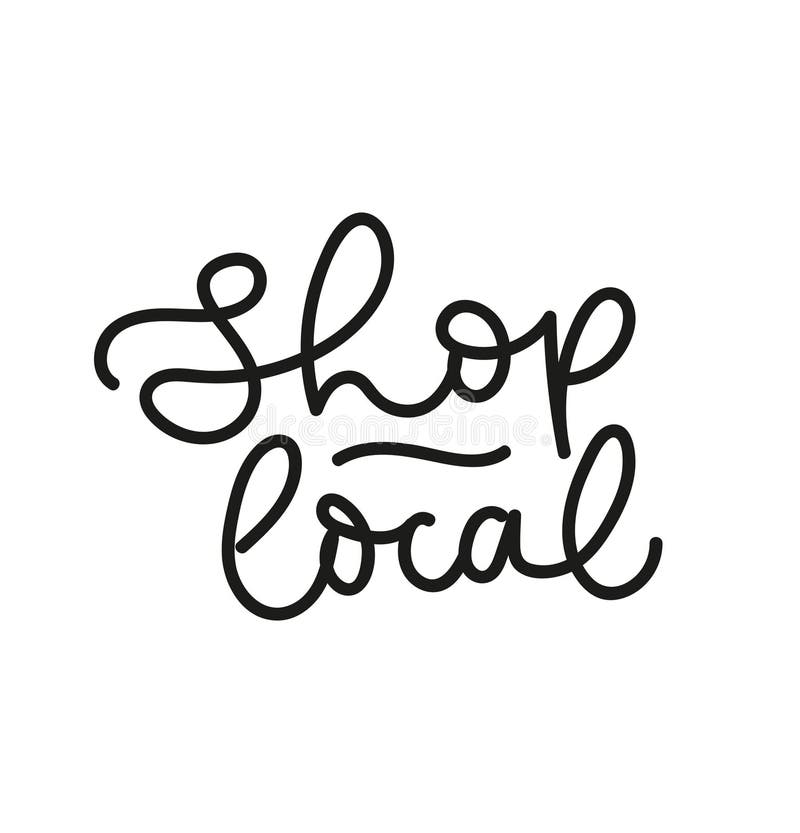 Shop Local Vector Label. Support Local Business Concept Stock Vector ...