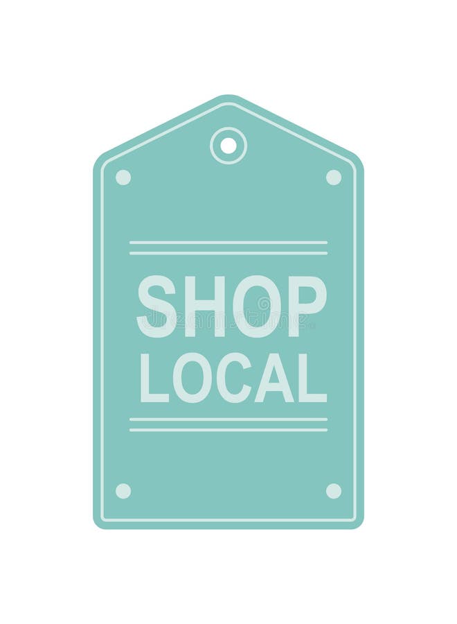 Shop Local Vertical Tag Badge Icon Stock Vector - Illustration of ...
