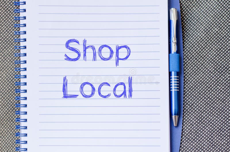 Shop Local Write on Notebook Stock Image - Image of loyalty, luggage ...