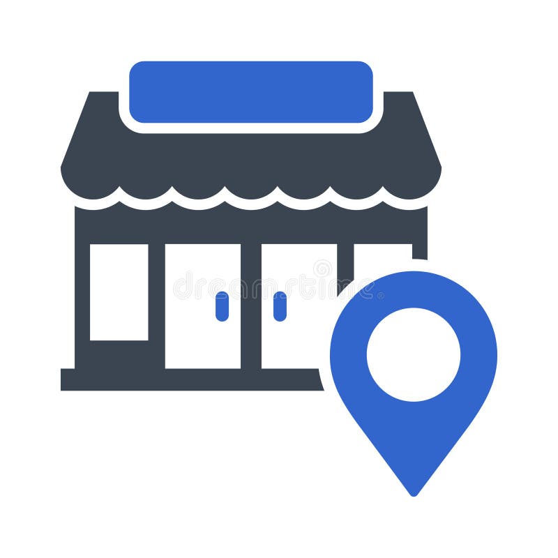 Shop location icon stock vector. Illustration of designed - 198403350