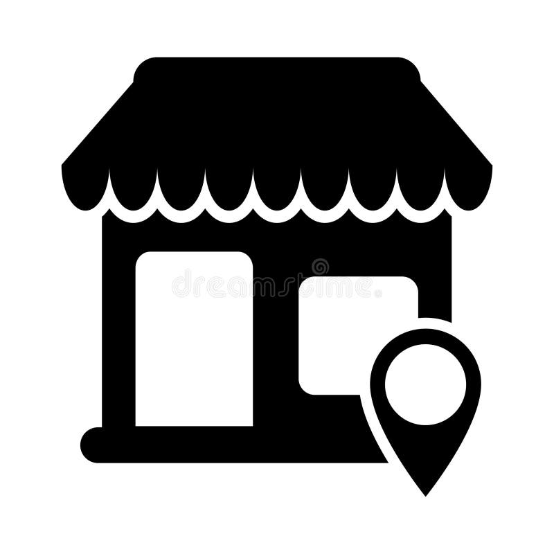 Shop Location Icon stock vector. Illustration of sign - 358759929