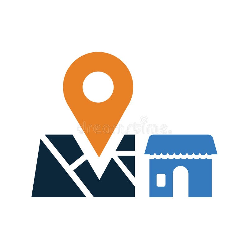 Shop Location Icon. Vector Graphics Stock Vector - Illustration of ...
