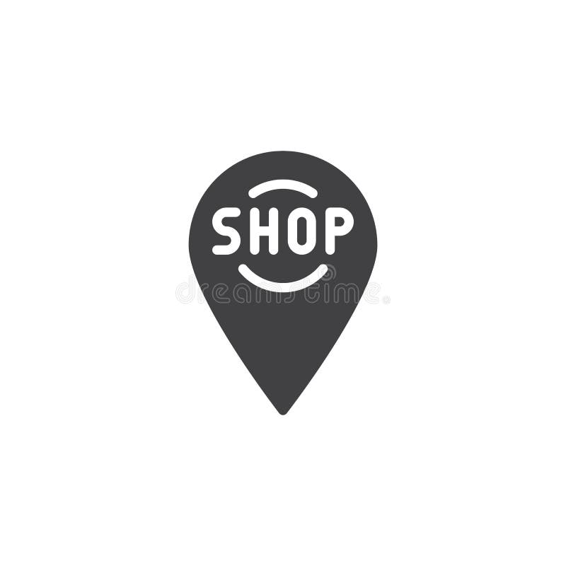 Shop Location Pin Vector Icon Stock Vector - Illustration of graphics ...