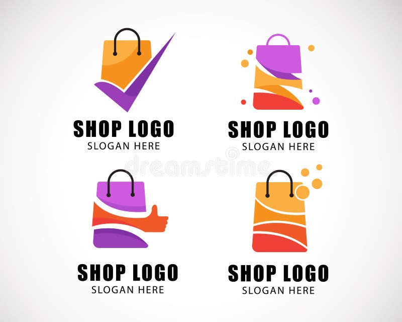 Shop Logo Creative Set Design Vector Color Modern Business Icon Stock ...