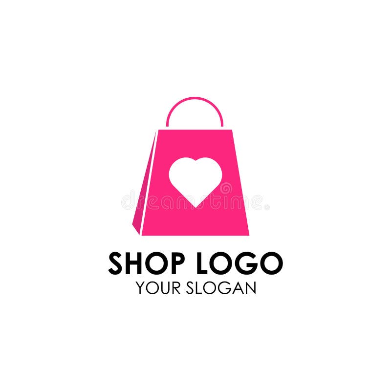 Shop logo template stock photo. Image of graphic, shopping - 166724798