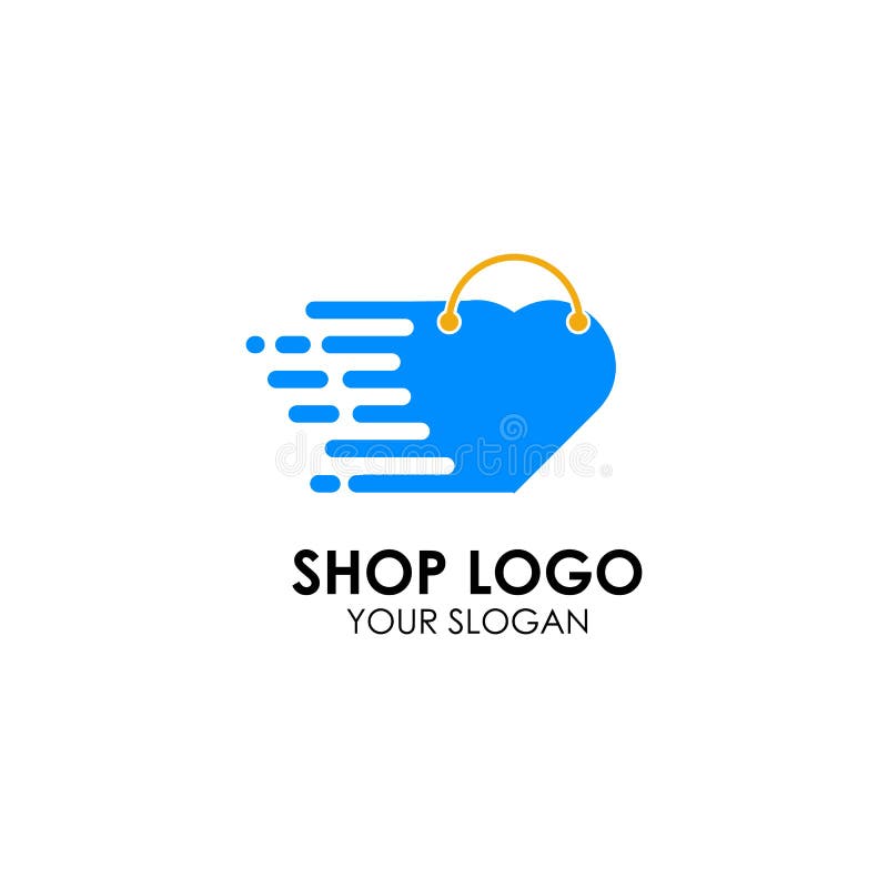 Shop logo template stock illustration. Illustration of shopping - 166724804