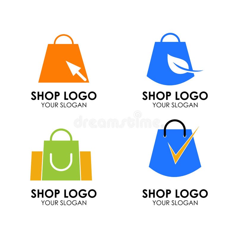 Shop logo template stock illustration. Illustration of internet - 166724913