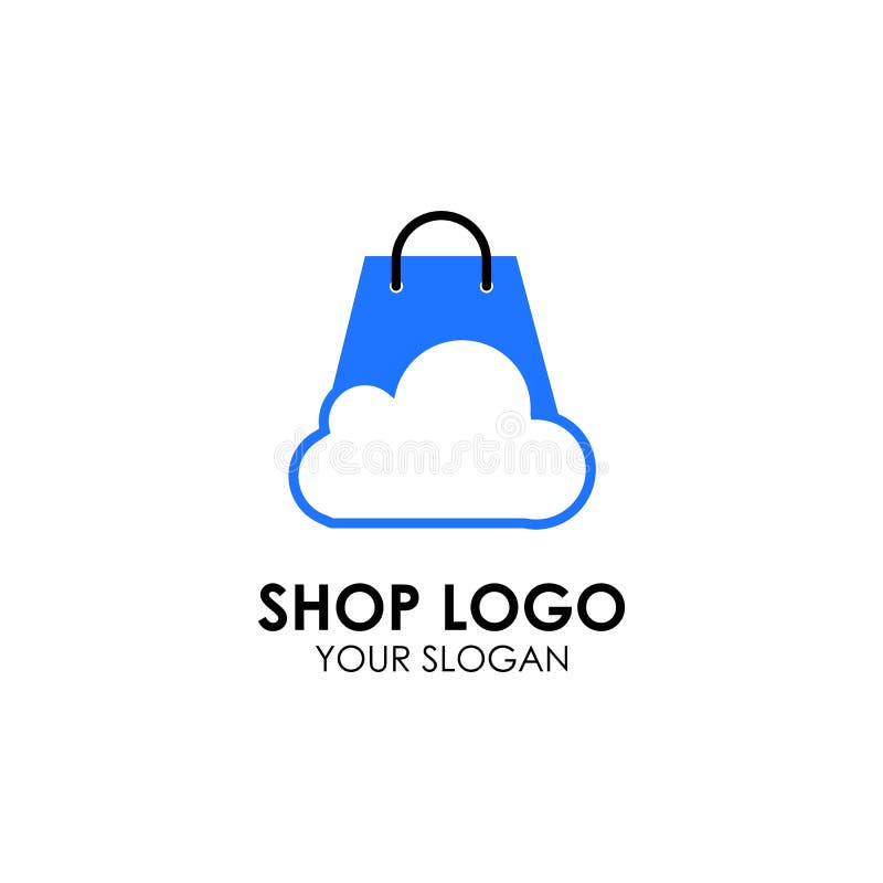 Shop logo template stock illustration. Illustration of retail - 166724923