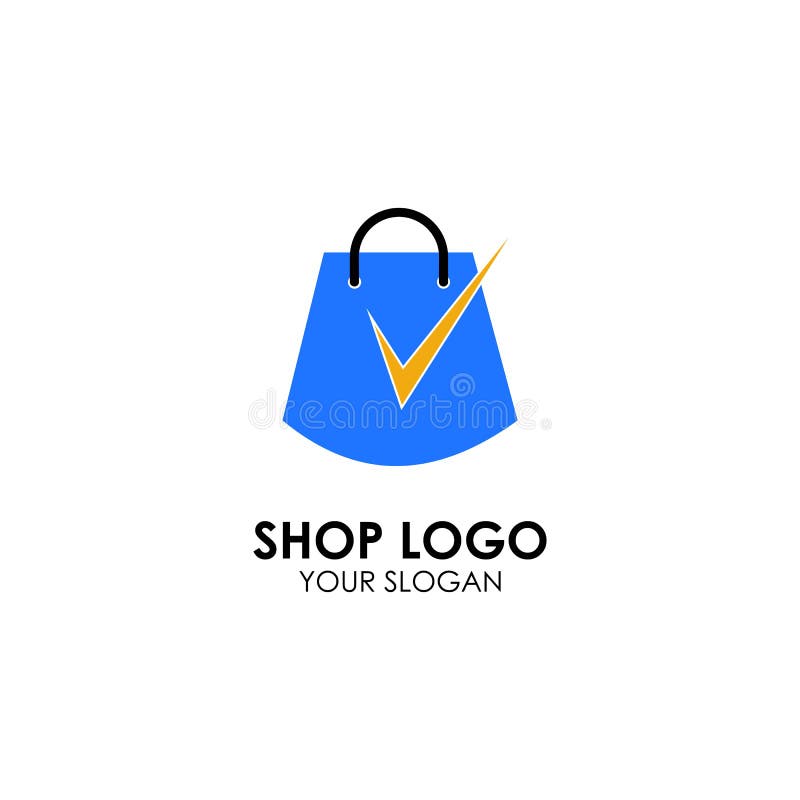 Shop logo template stock illustration. Illustration of online - 166724928