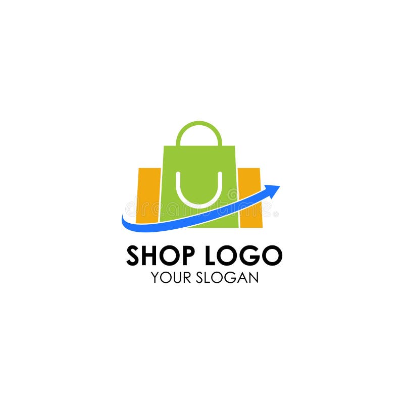 Shop logo template stock illustration. Illustration of shop - 166724929