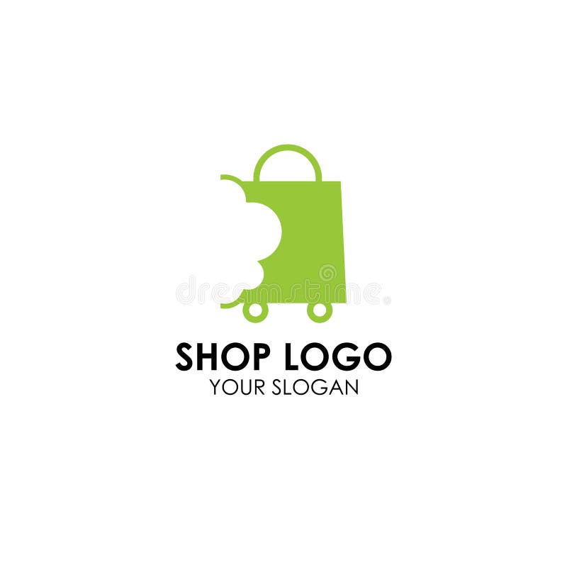 Shop logo template stock illustration. Illustration of vector - 166724931