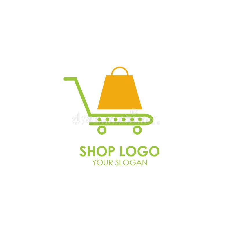 Shop logo template stock illustration. Illustration of business - 166724986
