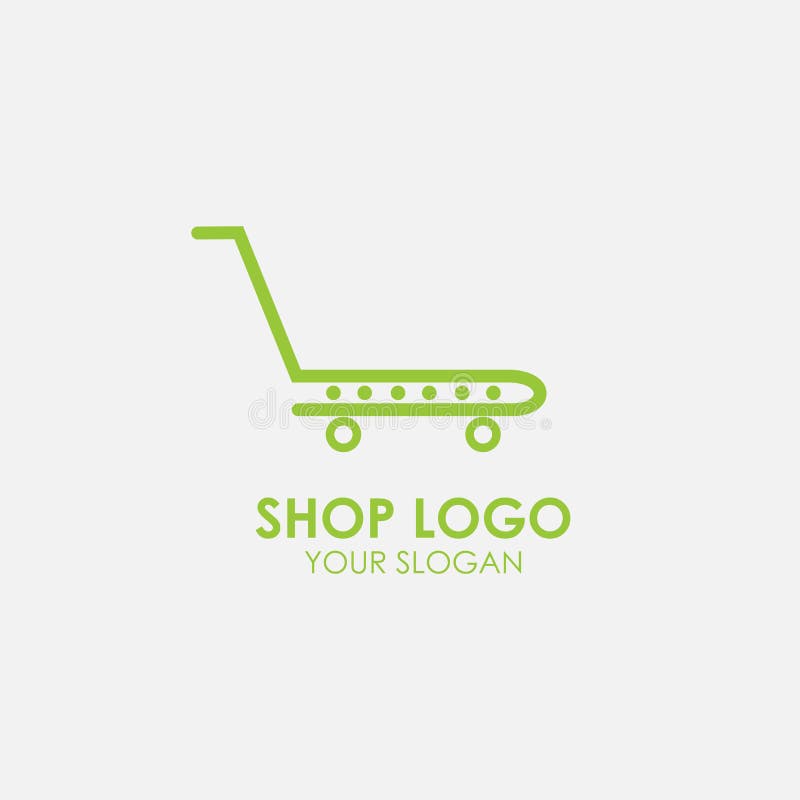 Shop logo template stock illustration. Illustration of modern - 166724988