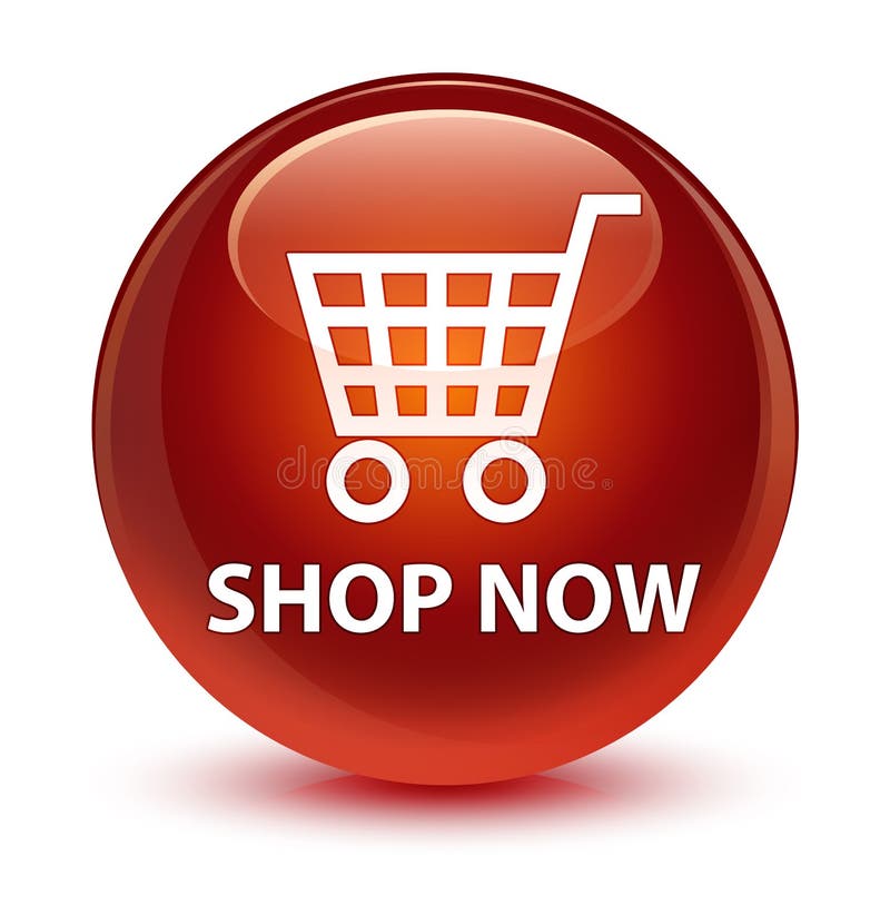 Shop Now Glassy Brown Round Button Stock Illustration - Illustration of ...