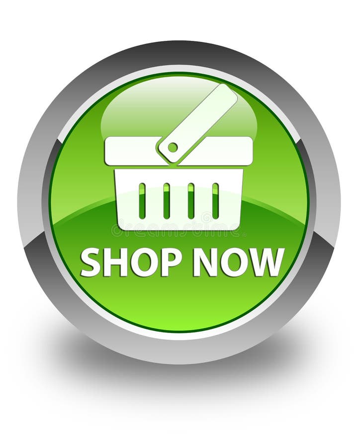 Shop Now Glossy Yellow Round Button Stock Illustration - Illustration ...