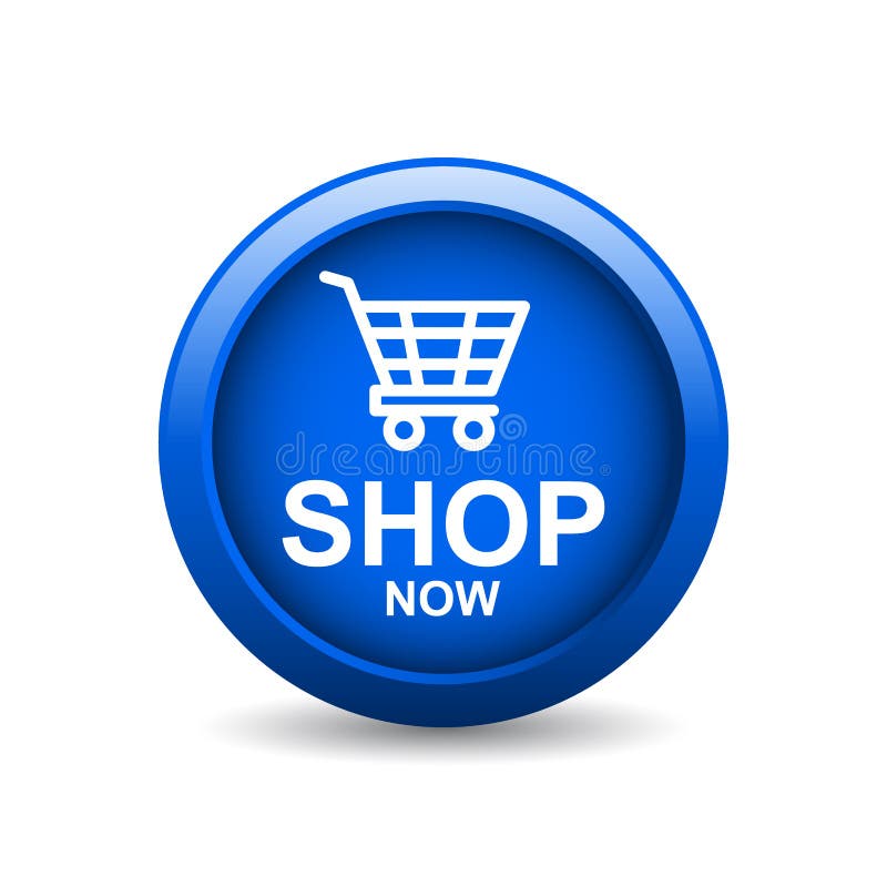 Shop now icon button stock illustration. Illustration of consumer ...