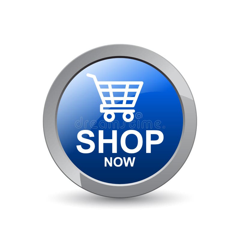 Shop now icon button stock illustration. Illustration of consumer ...