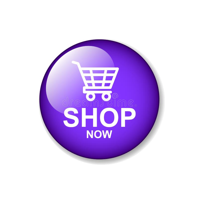 Shop now icon button stock illustration. Illustration of badge - 122372326