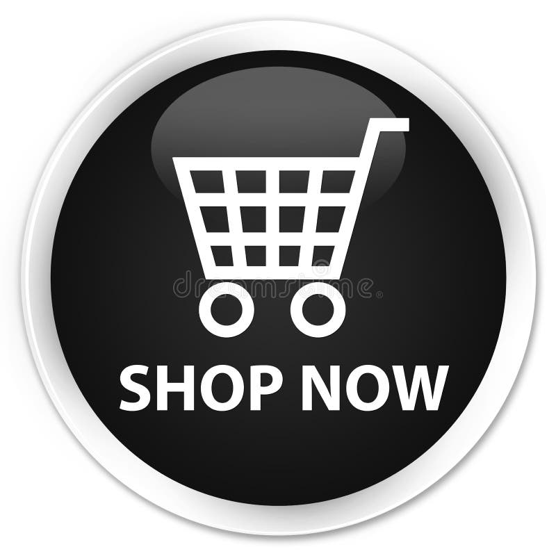 Shop Now Premium Black Round Button Stock Illustration - Illustration ...