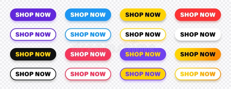 Shop Now. Set of Button Shop Now or Buy Now. Modern Collection for Web ...