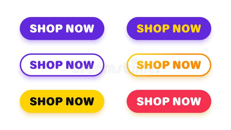 Shop Now. Set of Button Shop Now or Buy Now. Modern Collection for Web ...