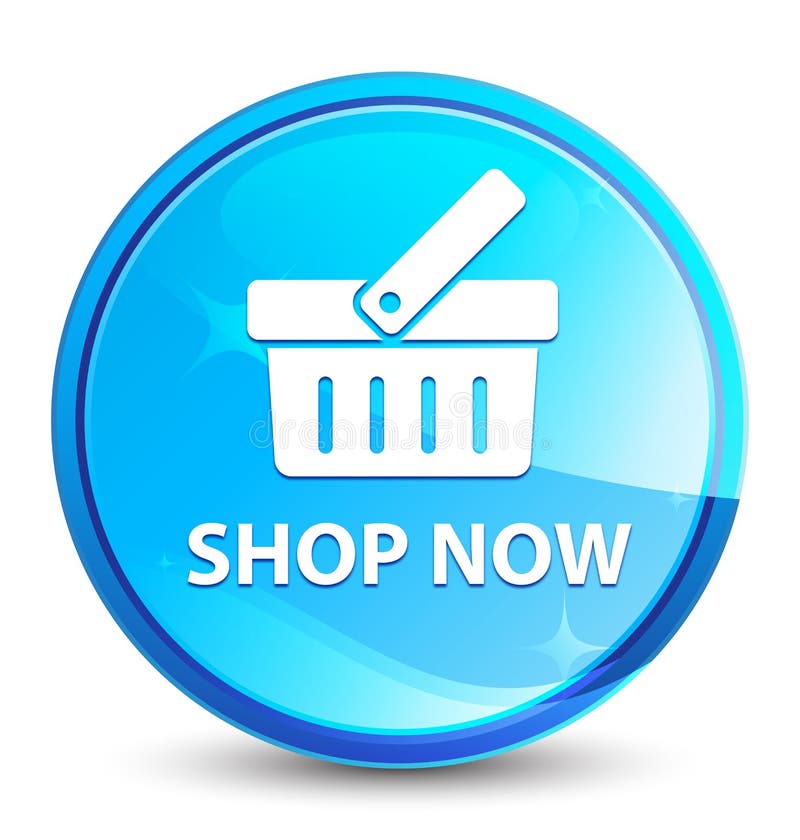 Shop Now Splash Natural Blue Round Button Stock Vector - Illustration ...