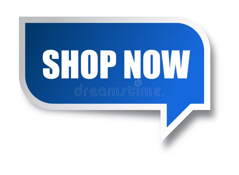 Shop Now Blue Round Color Button Stock Vector - Illustration of company ...
