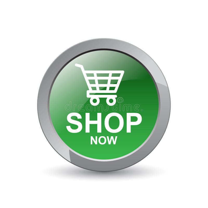 Shop now icon button stock illustration. Illustration of isolated ...