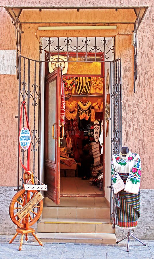 Shop with Old Traditional Clothes Editorial Stock Photo - Image of ...