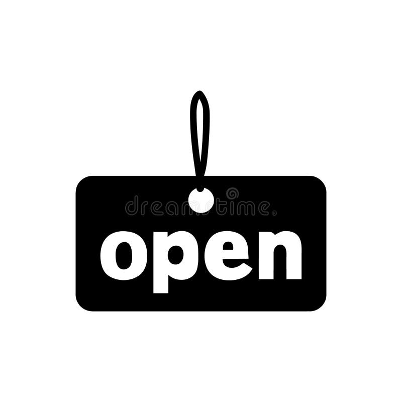 Open Board Sign, Shop Notice, Welcoming Display Stock Illustration ...