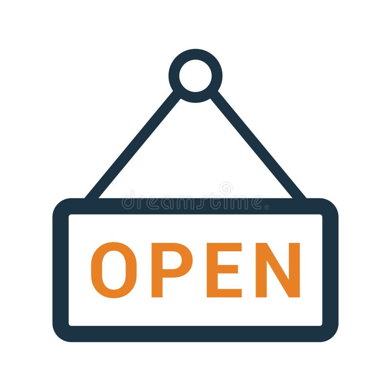 Shop Open icon stock illustration. Illustration of door - 273350445