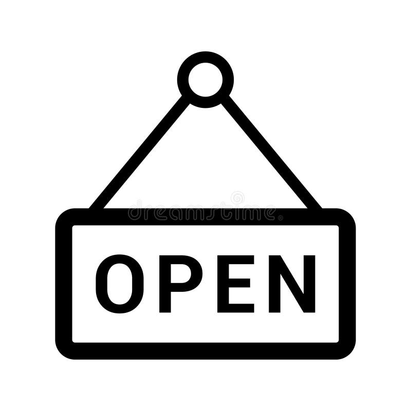 Shop Open icon stock illustration. Illustration of symbol - 273350448